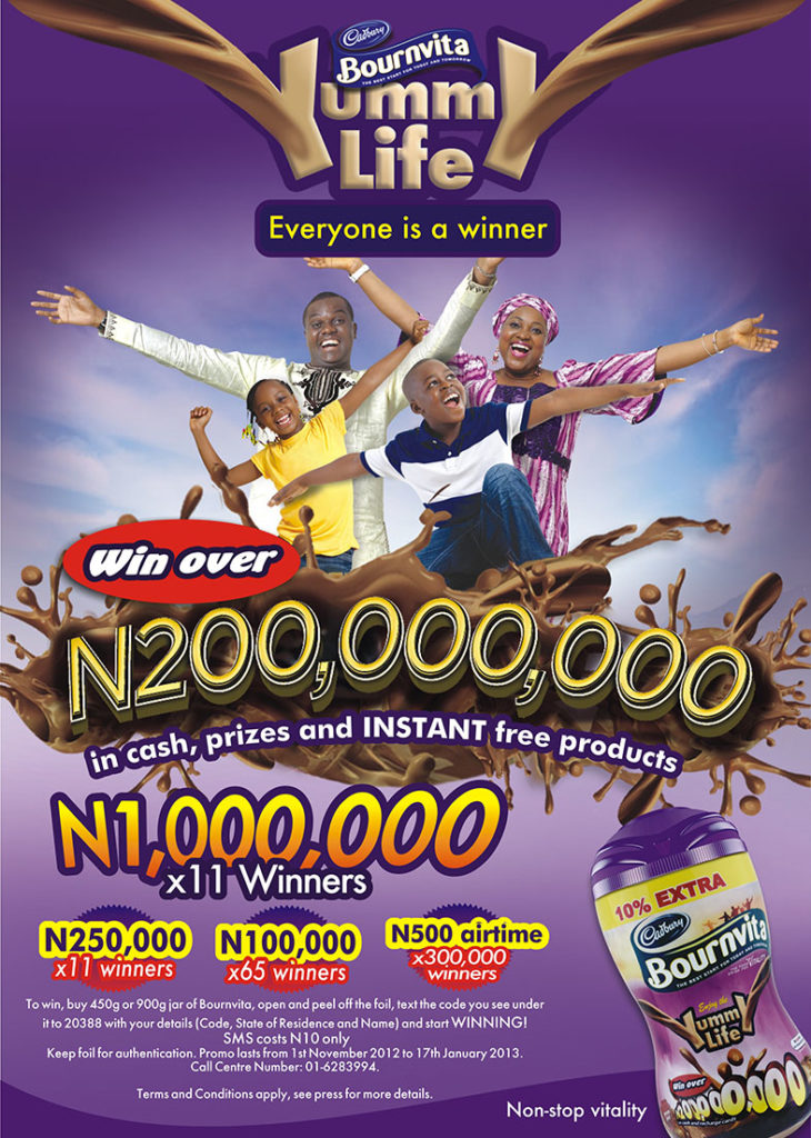 CADBURY BOURNVITA"YUMMY LIFE PROMO" - Promos in Nigeria