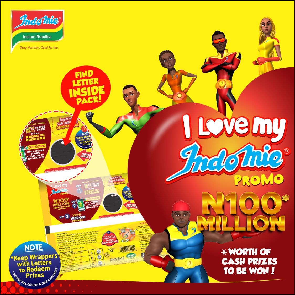 I love my Indomie Promo 2022, Win N100,000 Instantly. N100Million Worth ...