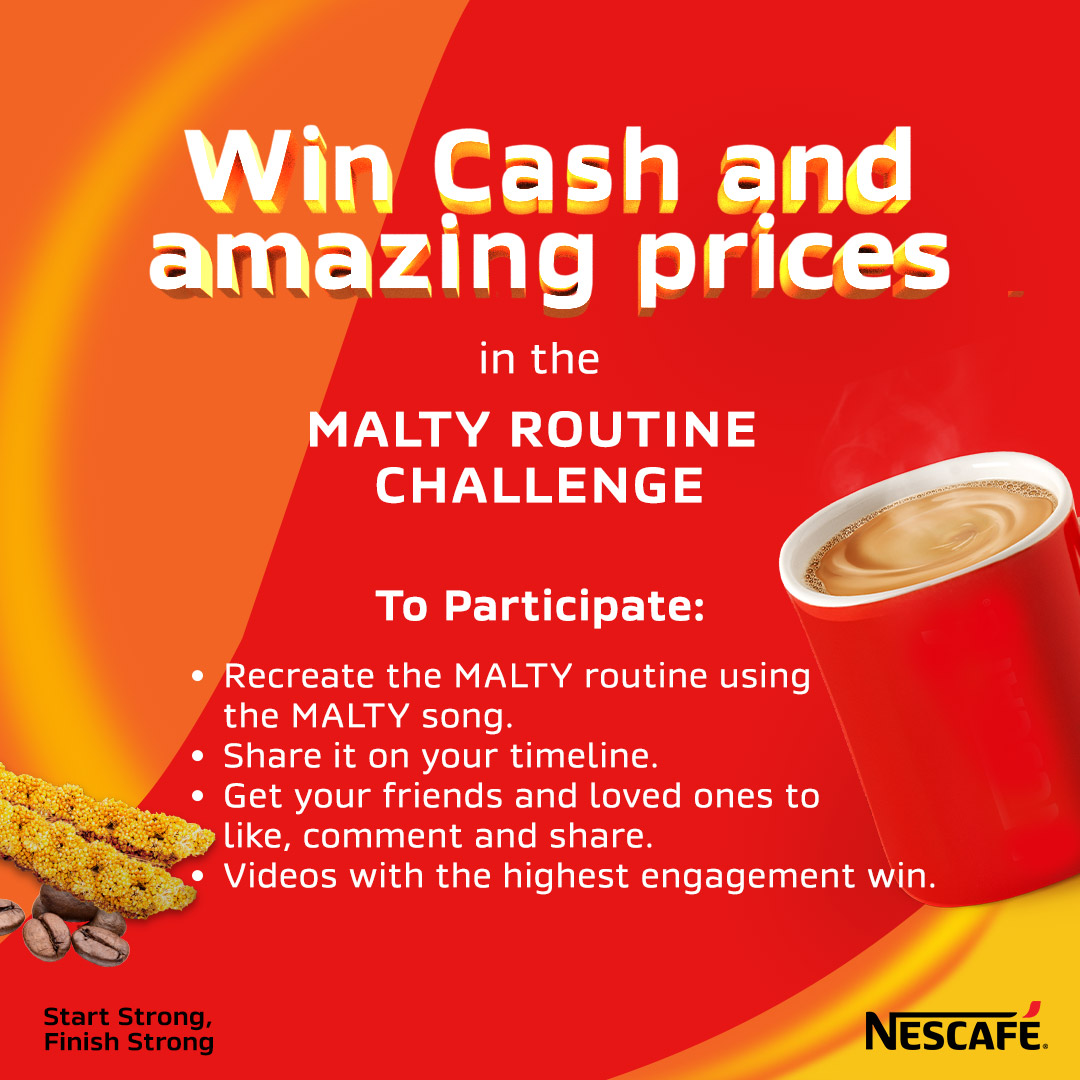 Nescafe Malty Routine Challenge!!! Win N100k - Promos in Nigeria